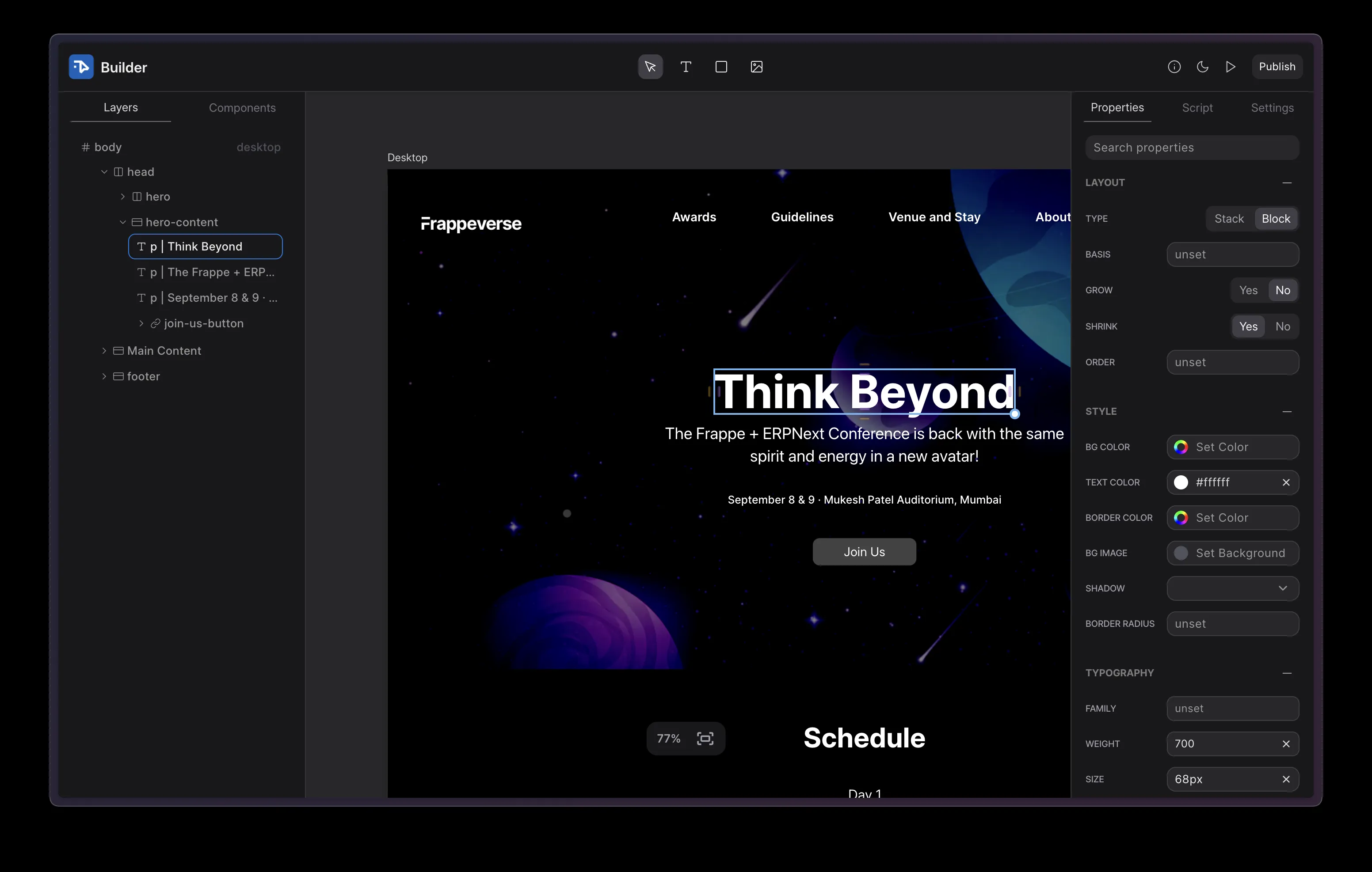 Builder | Frappe Cloud Marketplace