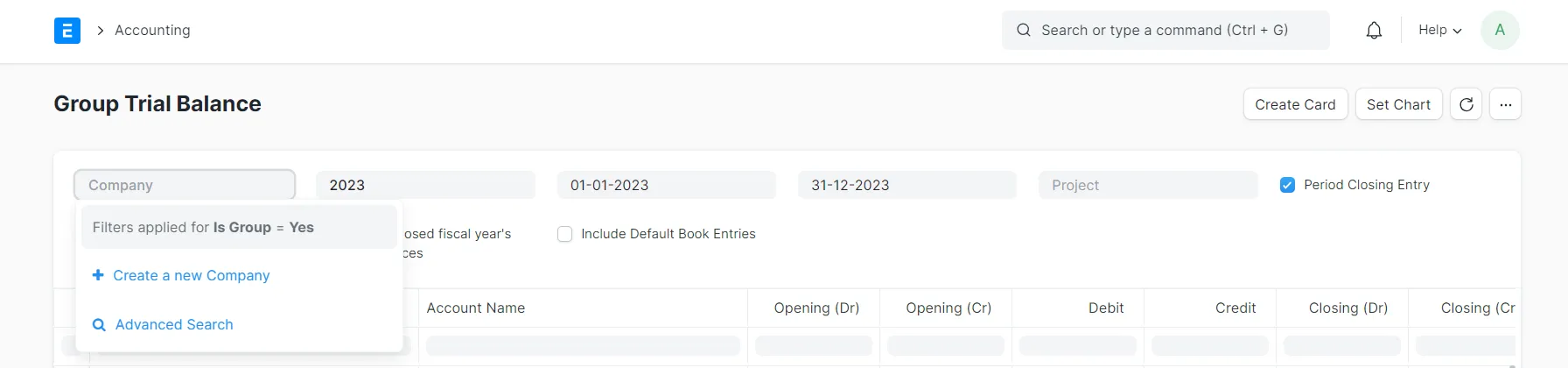 Group Financial Report | Frappe Cloud Marketplace