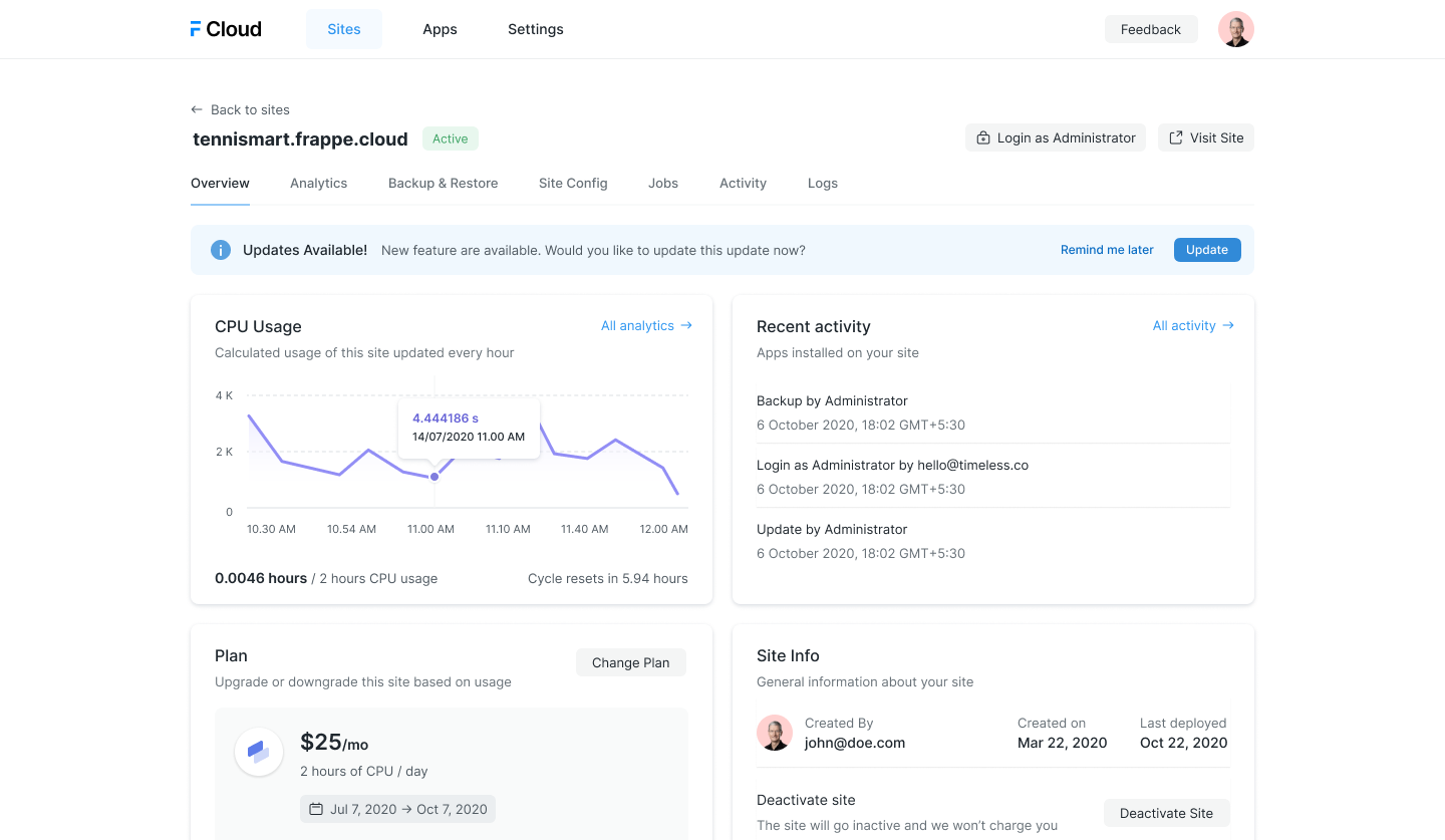 Frappe Cloud - The Official Cloud Platform for Frappe Apps